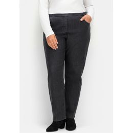 sheego Gro&szlig;e Gr&ouml;&szlig;en Thermojeans mit Fleece-Futter, black-denim, Gr&ouml;&szlig;e 22 - Damen