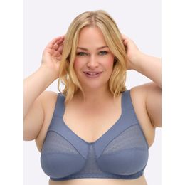 sheego Gro&szlig;e Gr&ouml;&szlig;en Sport-BH ohne B&uuml;gel, taubenblau, Gr&ouml;&szlig;e 95B - Damen