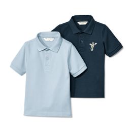 Tchibo - 2 Kinder-Poloshirts aus Baumwoll-Piqu&eacute; - Kinder - Gr. 134/140 - hellblau