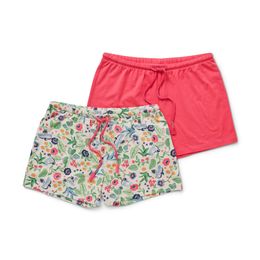 Tchibo - 2 Shorts - Damen - Gr. L - koralle
