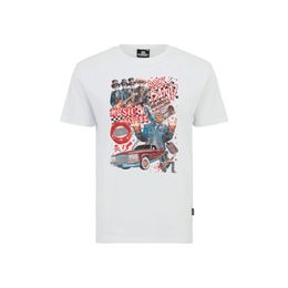 Oldskull Shirt 'Xtreme Retro Rock Skull Graphic' male White size XXL