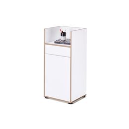 Tchibo - Kleiner B&uuml;roschrank mit Furnierkante - 45x40x97cm - braun - Holz / Kunststoff