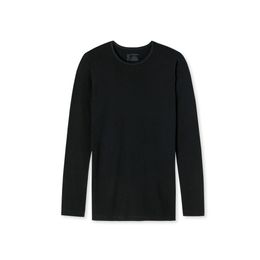 Schiesser Langarmshirt - Herren - Gr. M/5 - schwarz