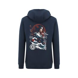 Oldskull Sweatjacke 'Asian Blossom Queen Logo Graphic' Herren Gr&ouml;&szlig;e XXL dunkelblau