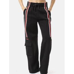 Cipo & Baxx CIPO & BAXX Sweatpants 'WR155' mit elastischem Bund, weite Beine Damen Gr&ouml;&szlig;e 36 schwarz