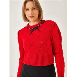 Bianco Lucci Pullover Damen Gr&ouml;&szlig;e S/L rot