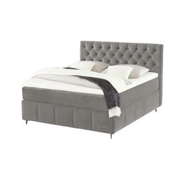 Jette Home Boxspringbett Jette Glam - grau - Materialmix - 162 cm - 132,5 cm - M&ouml;bel Kraft