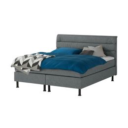 M&ouml;bel Kraft Boxspringbett - grau - Materialmix - 164 cm - 122 cm - M&ouml;bel Kraft