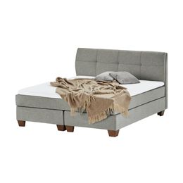 M&ouml;bel Kraft Boxspringbett Vegg - grau - Materialmix - 185 cm - 112,5 cm - M&ouml;bel Kraft
