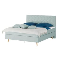 M&ouml;bel Kraft Boxspringbett Weave - blau - Materialmix - 180 cm - 122 cm - M&ouml;bel Kraft