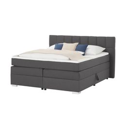 M&ouml;bel Kraft Boxspringbett - grau - Materialmix - 202 cm - 111 cm - M&ouml;bel Kraft