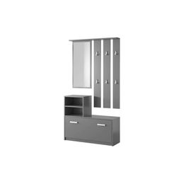 Selsey Garderobenset schwarz Ma&szlig;e (cm): B: 85 H: 160 &raquo; M&ouml;bel Kraft