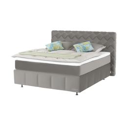 Jette Home Boxspringbett - grau - Materialmix - 222 cm - 123 cm - M&ouml;bel Kraft