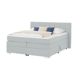 M&ouml;bel Kraft Boxspringbett - grau - Materialmix - 202 cm - 111 cm - M&ouml;bel Kraft