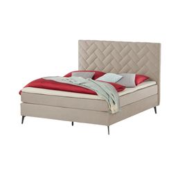 M&ouml;bel Kraft Boxspringbett Weave - beige - Materialmix - 200 cm - 122 cm - M&ouml;bel Kraft