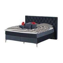 M&ouml;bel Kraft Boxspringbett Laesa - blau - Materialmix - 200 cm - 122 cm - M&ouml;bel Kraft