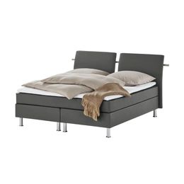 M&ouml;bel Kraft Boxspringbett - grau - Materialmix - 212 cm - 122 cm - M&ouml;bel Kraft