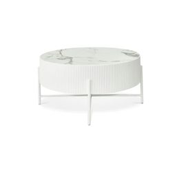 Furnhouse Couchtisch Milo wei&szlig; Ma&szlig;e (cm): H: 40 &Oslash;: 80.0 &raquo; M&ouml;bel Kraft