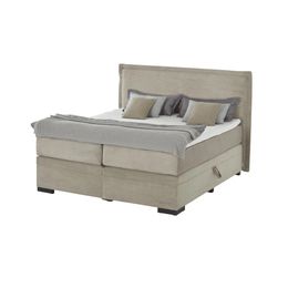 Jette Home Boxspringbett mit Bettkasten Adapt - beige - Materialmix - 182 cm - 132 cm - M&ouml;bel Kraft
