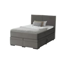 Boxi Boxspringbett mit Bettkasten - grau - Materialmix - 140 cm - 125 cm - M&ouml;bel Kraft