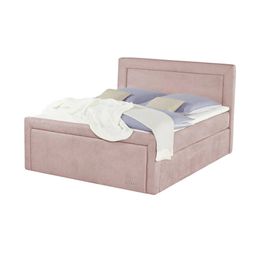 Jette Home Boxspringbett Jette Frame - rosa/pink - Materialmix - 204 cm - 129 cm - M&ouml;bel Kraft