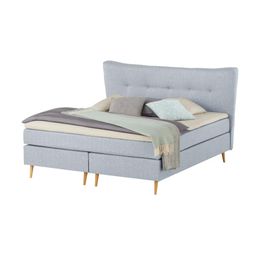 M&ouml;bel Kraft Boxspringbett - grau - Materialmix - 177 cm - 122 cm - M&ouml;bel Kraft