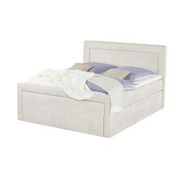 Jette Home Boxspringbett Jette Frame - creme - Materialmix - 204 cm - 129 cm - M&ouml;bel Kraft