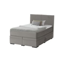 Boxi Boxspringbett mit Bettkasten - grau - Materialmix - 140 cm - 125 cm - M&ouml;bel Kraft