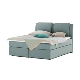 Wohnwert Boxspringbett Dormian Saman - t&uuml;rkis/petrol - Materialmix - 200 cm - 127 cm - M&ouml;bel Kraft
