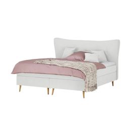 M&ouml;bel Kraft Boxspringbett - grau - Materialmix - 197 cm - 122 cm - M&ouml;bel Kraft