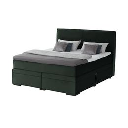Boxi Boxspringbett mit Bettkasten - gr&uuml;n - Materialmix - 180 cm - 125 cm - M&ouml;bel Kraft