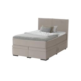 Boxi Boxspringbett mit Bettkasten - beige - Materialmix - 140 cm - 125 cm - M&ouml;bel Kraft