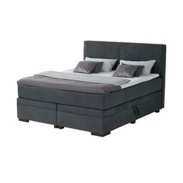 Boxi Boxspringbett mit Bettkasten Boxi Classic - grau - Materialmix - 160 cm - 125 cm - M&ouml;bel Kraft
