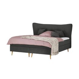 M&ouml;bel Kraft Boxspringbett - grau - Materialmix - 177 cm - 122 cm - M&ouml;bel Kraft