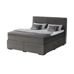 Boxi Boxspringbett mit Bettkasten - grau - Materialmix - 180 cm - 125 cm - M&ouml;bel Kraft
