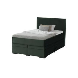 Boxi Boxspringbett mit Bettkasten - gr&uuml;n - Materialmix - 140 cm - 125 cm - M&ouml;bel Kraft