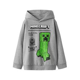 Two Soon Sweatshirt 'Minecraft' Jungen Gr&ouml;&szlig;e 134/140 grau / gr&uuml;n / schwarz / wei&szlig;
