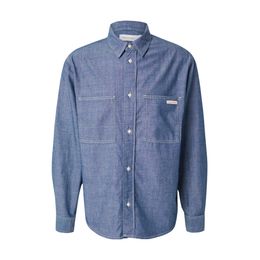 Calvin Klein Jeans Button Up Shirt 'EASY CHAMBRAY' male size XL Blue denim