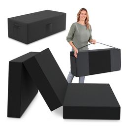 Spar-Set Klappmatratze G&auml;stematratze, 140x195x15cm, schwarz inkl. Husse schwarz & Transporttasche