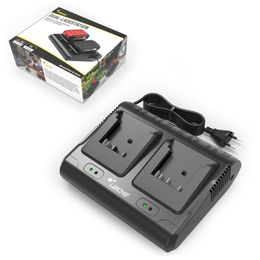 Leicke Doppelladestation Dual-Slot Akku Werkzeug Ladeger&auml;t 14,4&ndash;18V 6A