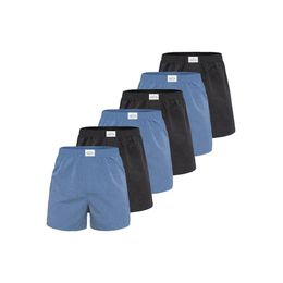 Lakeford & Sons Lakeford & Sons Boxer ' American Boxershorts 6-Pack in klassischen Designs ' Herren Gr&ouml;&szlig;e S blau / schwarz