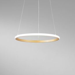 LED-Pendellampe Axis, Ø 40 cm, goldfarben, Metall, CCT