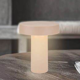 Briloner LED-Akku-Tischleuchte Bito, beige/beige, H&ouml;he 20 cm, IP44