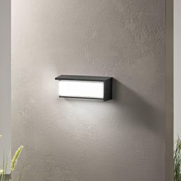 INTEC LED-Außenwandlampe BLOCK, schwarz, 32 cm Kunststoff, CCT