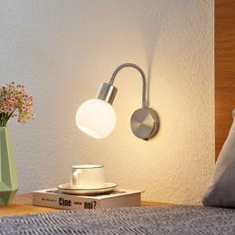 LINDBY Lioma Wandleuchte mit Flexarm, nickel