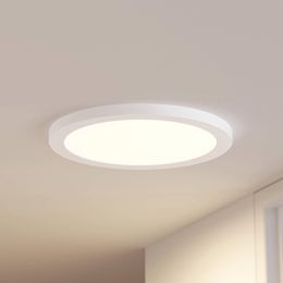 Prios LED-Deckenlampe Aureka, Bewegungsmelder, &Oslash; 33 cm, wei&szlig;