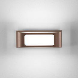 INTEC LED-Außenwandlampe DESERT, bronzefarben, Breite 25 cm Metall