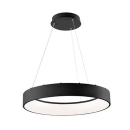 LED-Pendellampe Noah, schwarz, Ø 60 cm, Metall, CCT