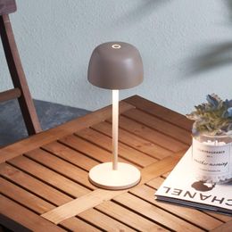 LINDBY LED-Akku-Tischleuchte Arietty, beige, dimmbar, IP65