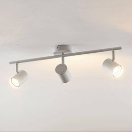 LINDBY Deckenspot Jorell, wei&szlig;, 55 cm, 3-flg., Metall, GU10